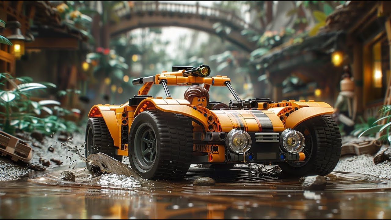 LEGO Fortnite car build and flight / сборка машины и полет / с ...