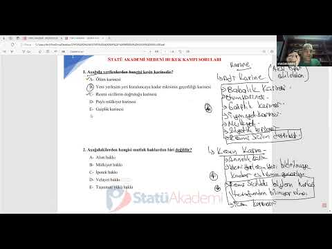 Medeni Hukuku Soru Çözümü - 1