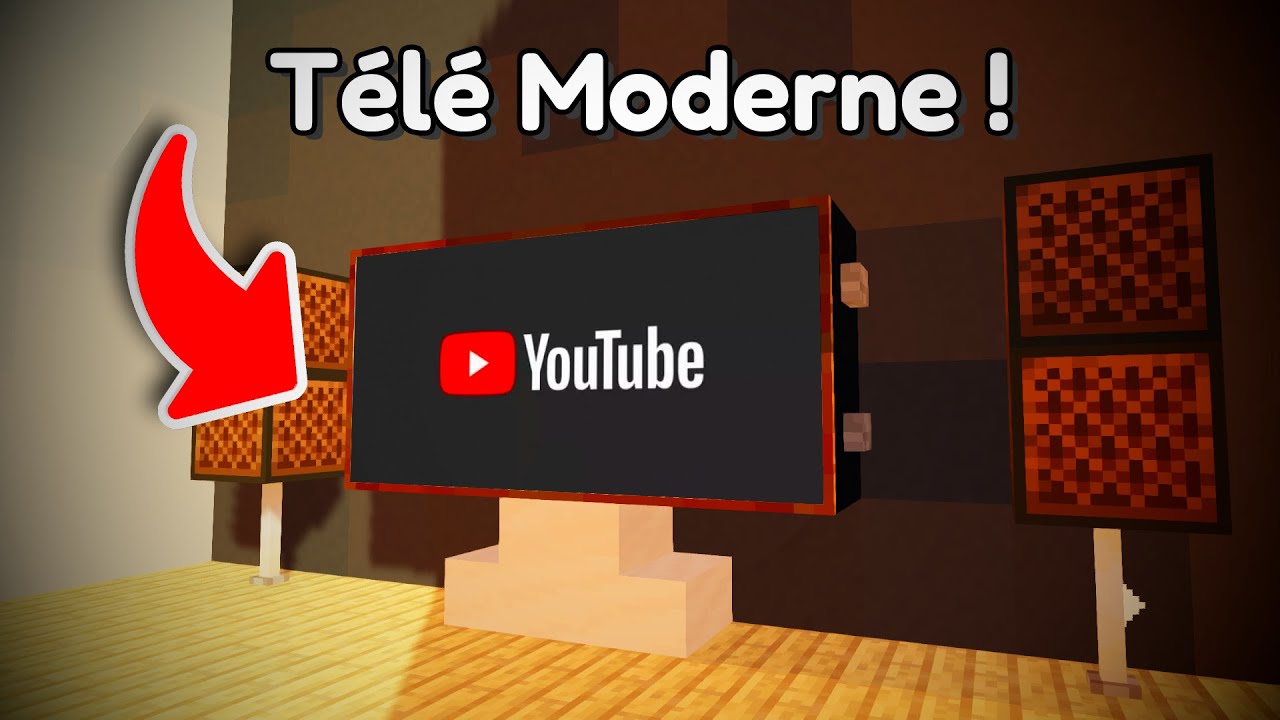 CONSTRUIRE UNE TÉLÉ MODERNE SUPER RÉALISTE DANS MINECRAFT ! - YouTube