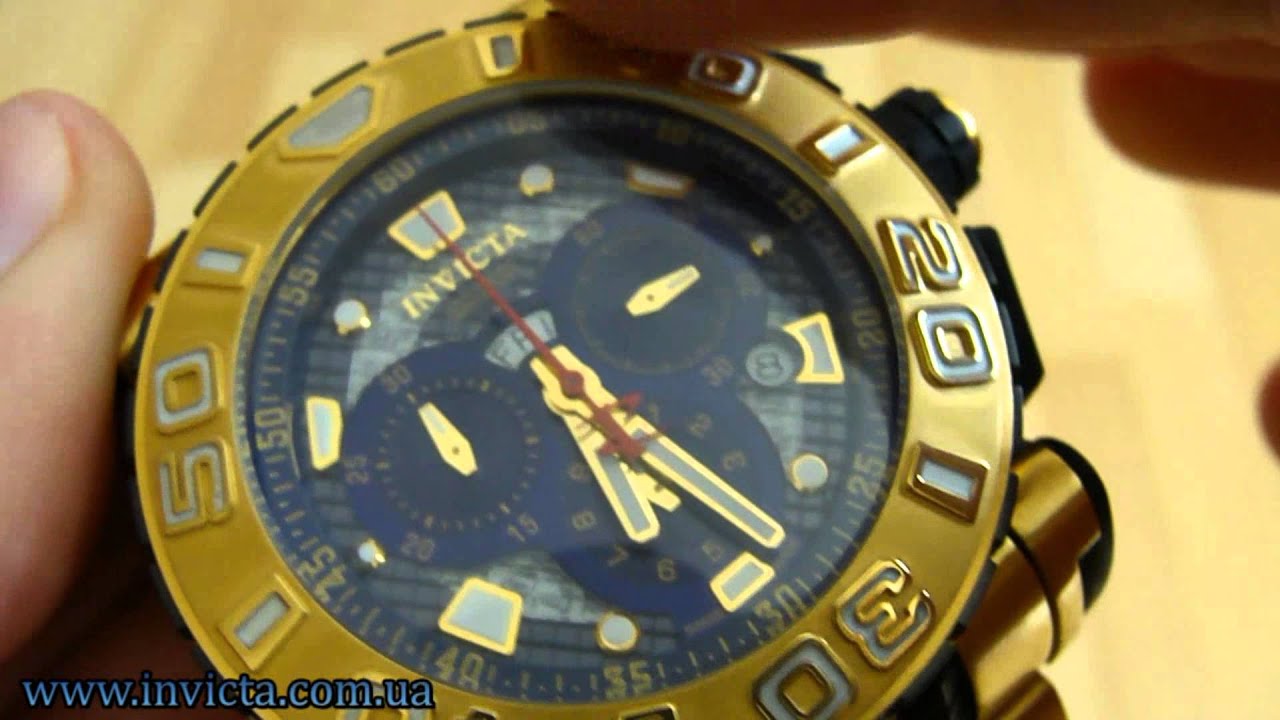 Invicta 6313 Reserve Leviathan Gold Swiss Made Chronograph - YouTube
