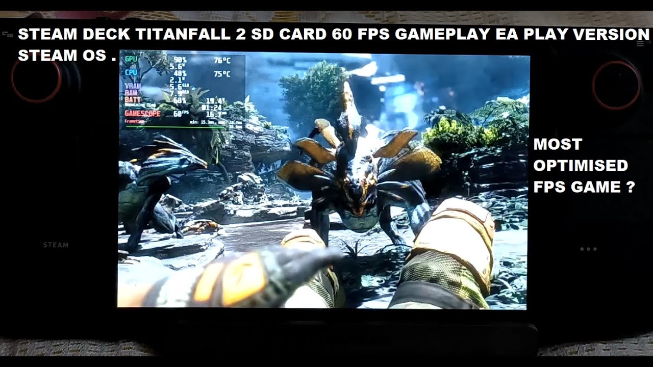 Steam Deck Titanfall 2 60 FPS SD Card Gameplay EA Play version Steam OS | Peak Optimization ...