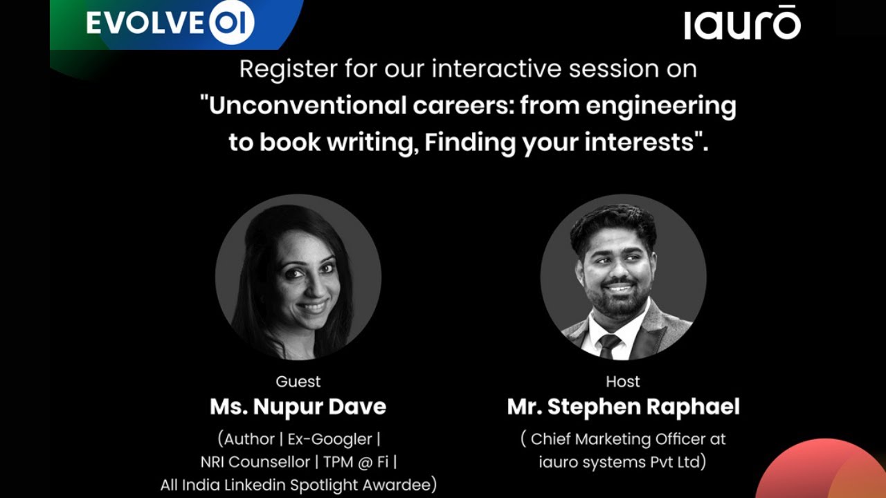 Evolve 01 - A journey from engineering to being an author | Ft. Ms. Nupur Dave - YouTube