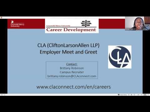 CliftonLarsonAllen LLP (CLA)-Employer Meet and Greet - YouTube