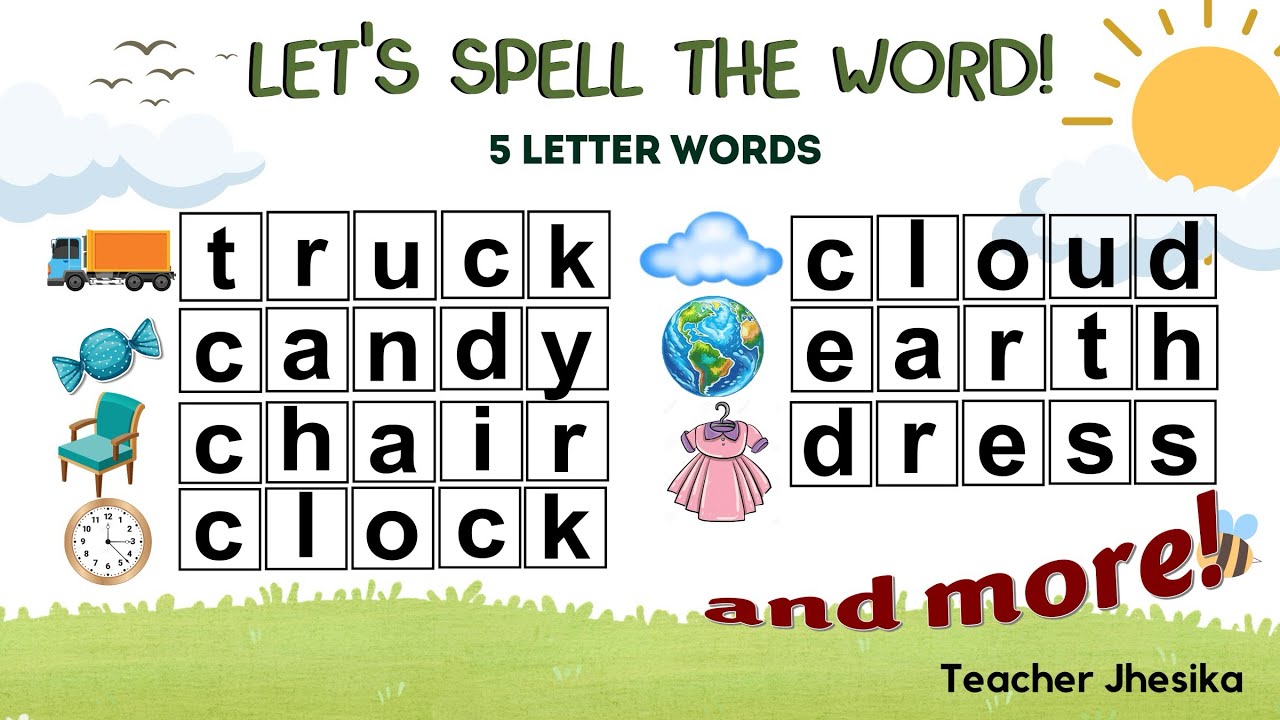 Spelling | Learn how to Spell | Spelling five Letter Words | Teaching ...