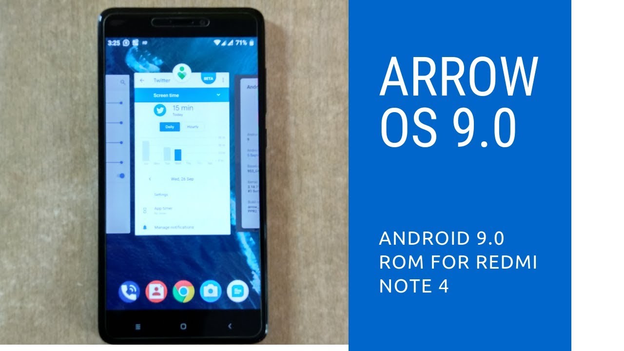 Android 9.0 Pie Arrow OS v9.0 Rom For Xiaomi Redmi Note 4 - YouTube