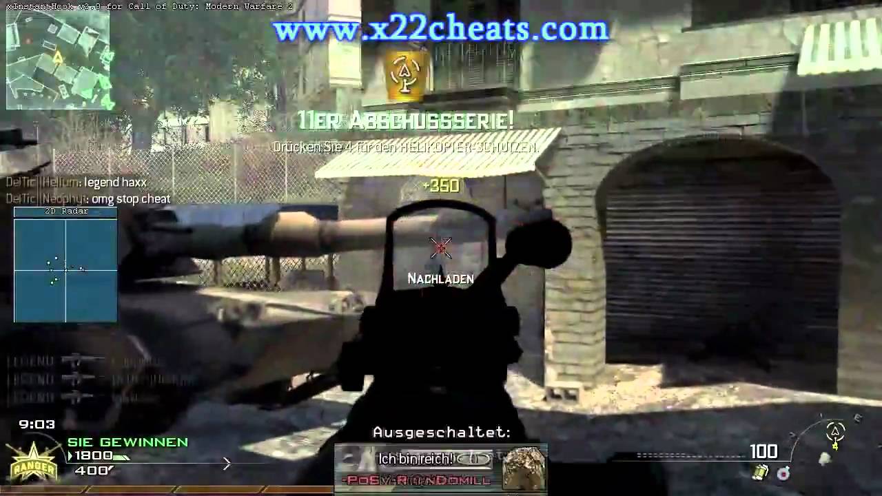 CoD:MW2 - (Aimbot,WallHack,ESP,lvl 70) - xInstantHook v2 Cracked - YouTube
