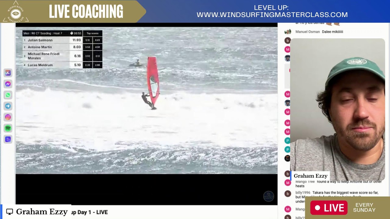 Live Windsurf Coaching with Graham Ezzy (March 23, 2025)- Windsurfing ...