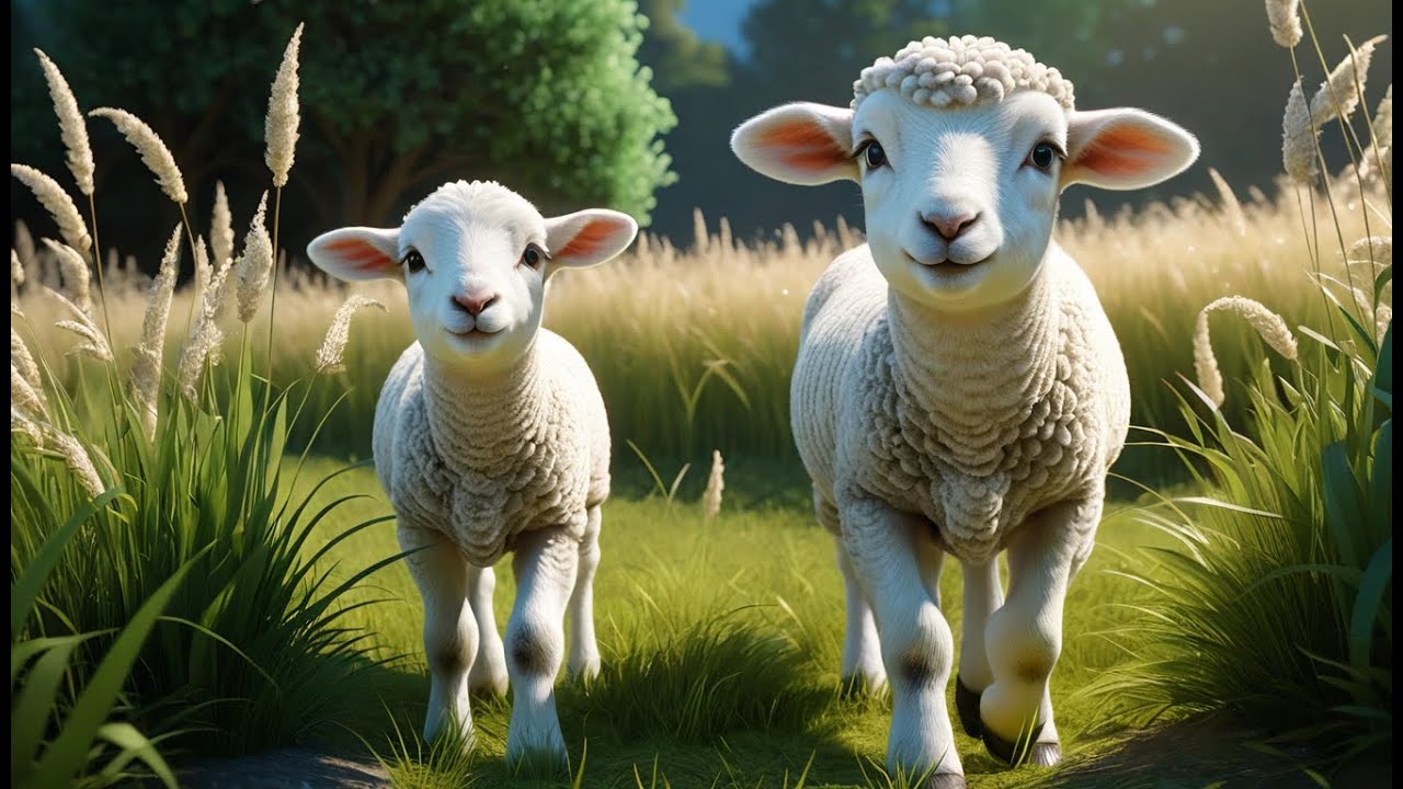 Lambs Play Hide and Seek in the Field | Fun Lamb Nursery Rhyme for ...