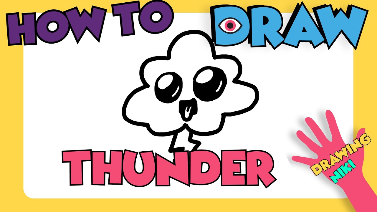 Niki Drawing a Thunder | How To Draw a Thunder - YouTube