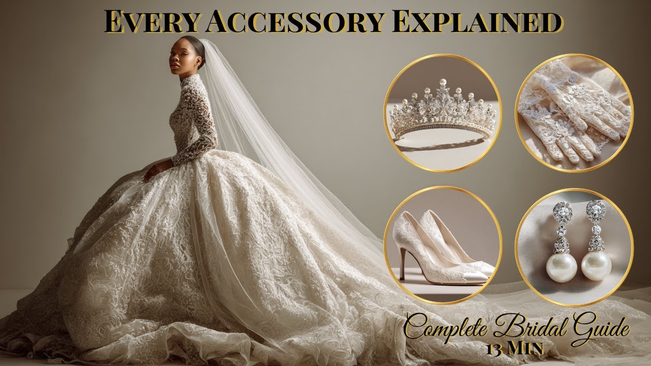 Every Wedding Dress Accessory Explained in 13 Minutes | Veils, Gloves ...