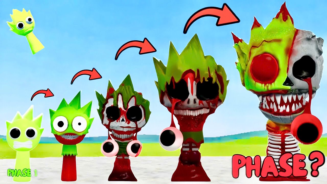 NEW EVOLUTION OF ALL PHASES OF LIME SPRUNKI in Garry's Mod! || MinTu ...