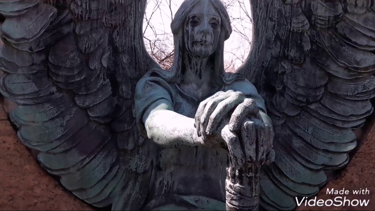 Angel of death at Lakeview Cemetery - YouTube
