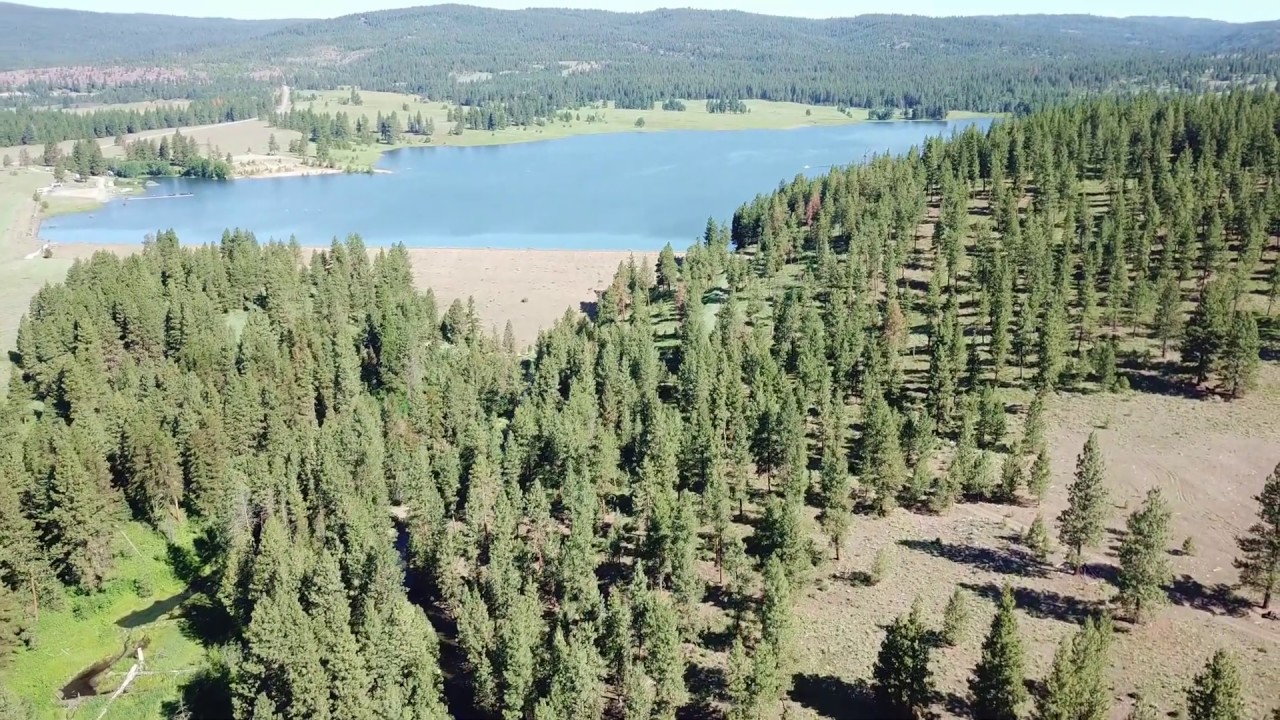 Flyover: Pilcher Creek Reservoir June 2019, North Powder, Oregon - YouTube