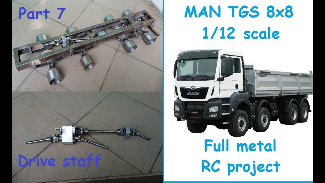 Part 7 MAN TGS 8x8 1/12 Scale Full Metal - YouTube
