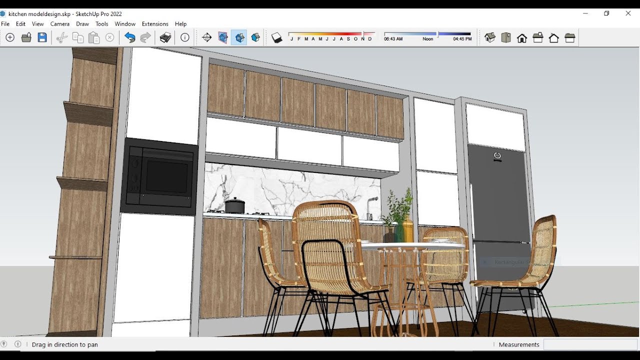 Kitchen design in sketchUp (Step by step Tutorial) - YouTube