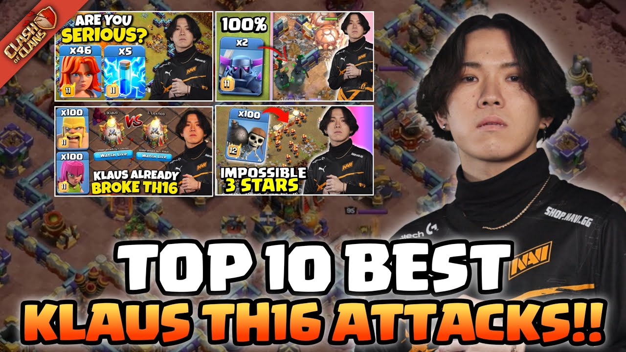 Top 10 Klaus TH16 Attacks in Clash of Clans - YouTube