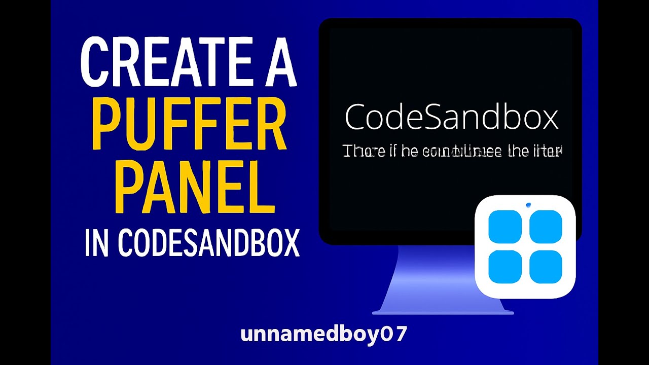 How to install puffer panel in codesandbox || unnamedby07 - YouTube