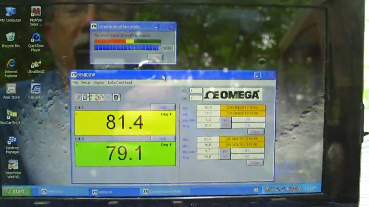 omega HH802W wireless thermometer - YouTube