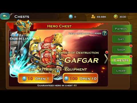 I get Hamer of Destruction GAFGAR Hero at open only one chest