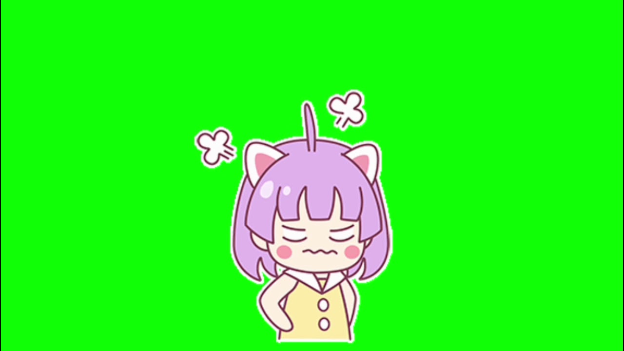 ️GREEN SCREEN EFFECTS: angry chibi girl - YouTube