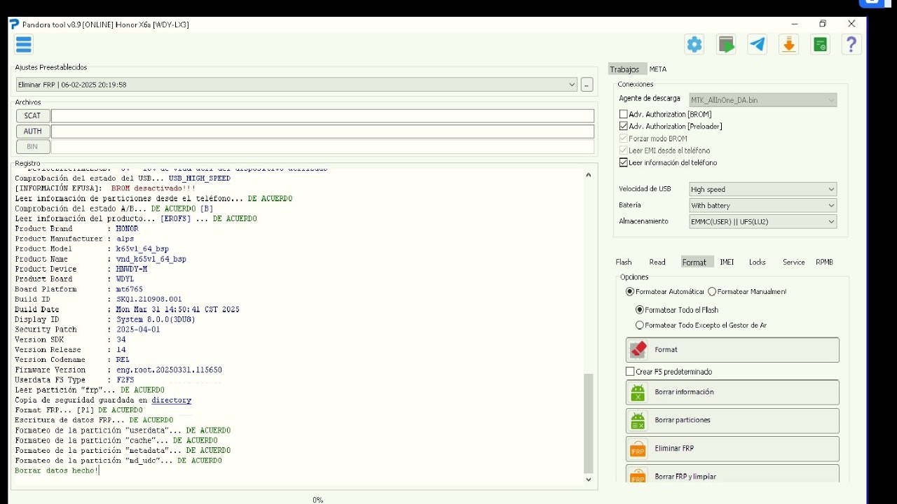 HONOR X6A WDY - LX3 FRP + FORMAT PANDORATOOL - YouTube