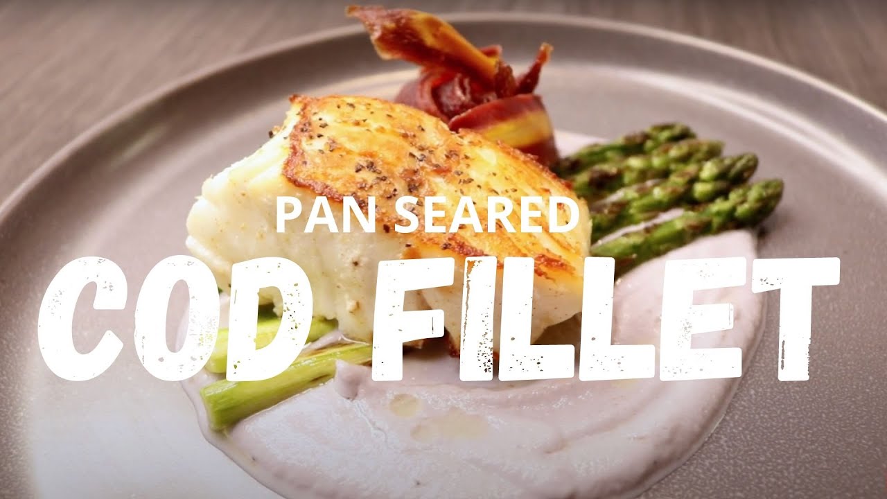 Pan Seared Cod With Purple Cauliflower Puree | Best Fish and Asparagus ...