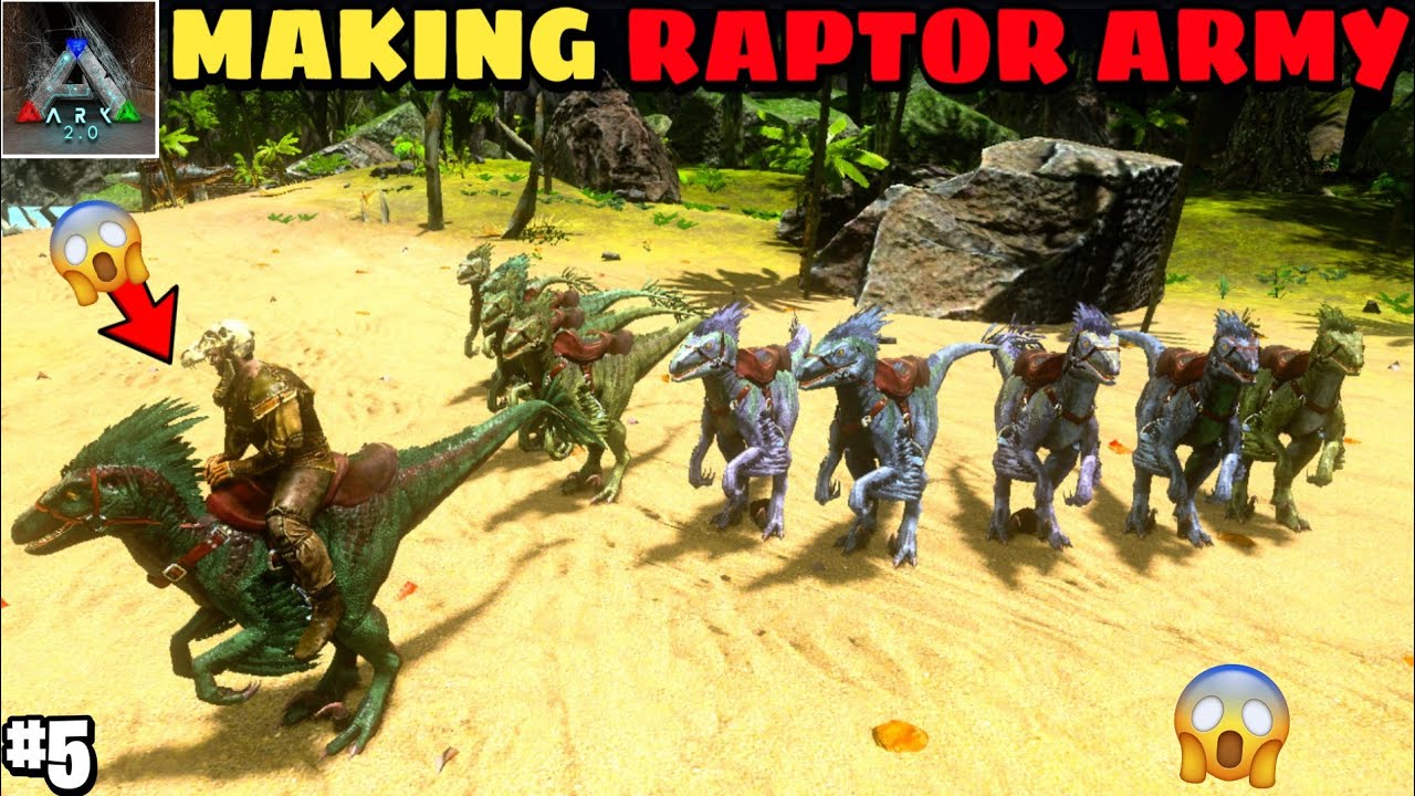 Making Raptor army 😱|Infinite deaths 😭| Ark survival evolved gameplay ...