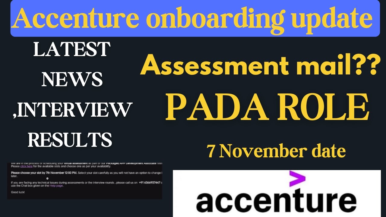 Accenture onboarding update news |Accenture pada role assessment mails ...