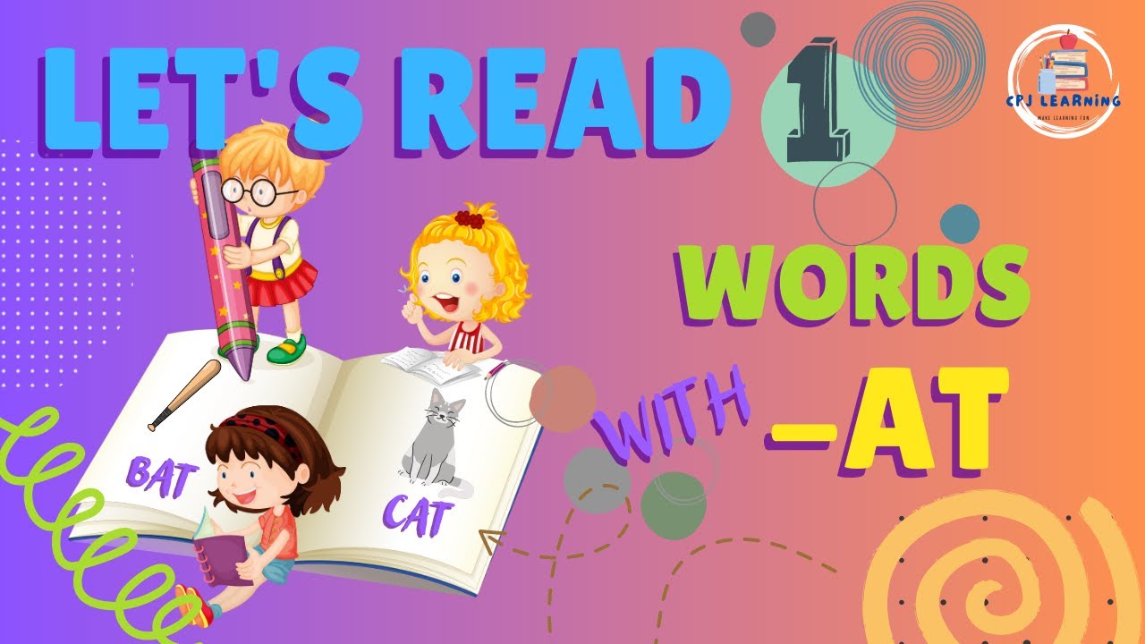 Let's read words with -AT/CVC words /reading series for kids.1 - YouTube