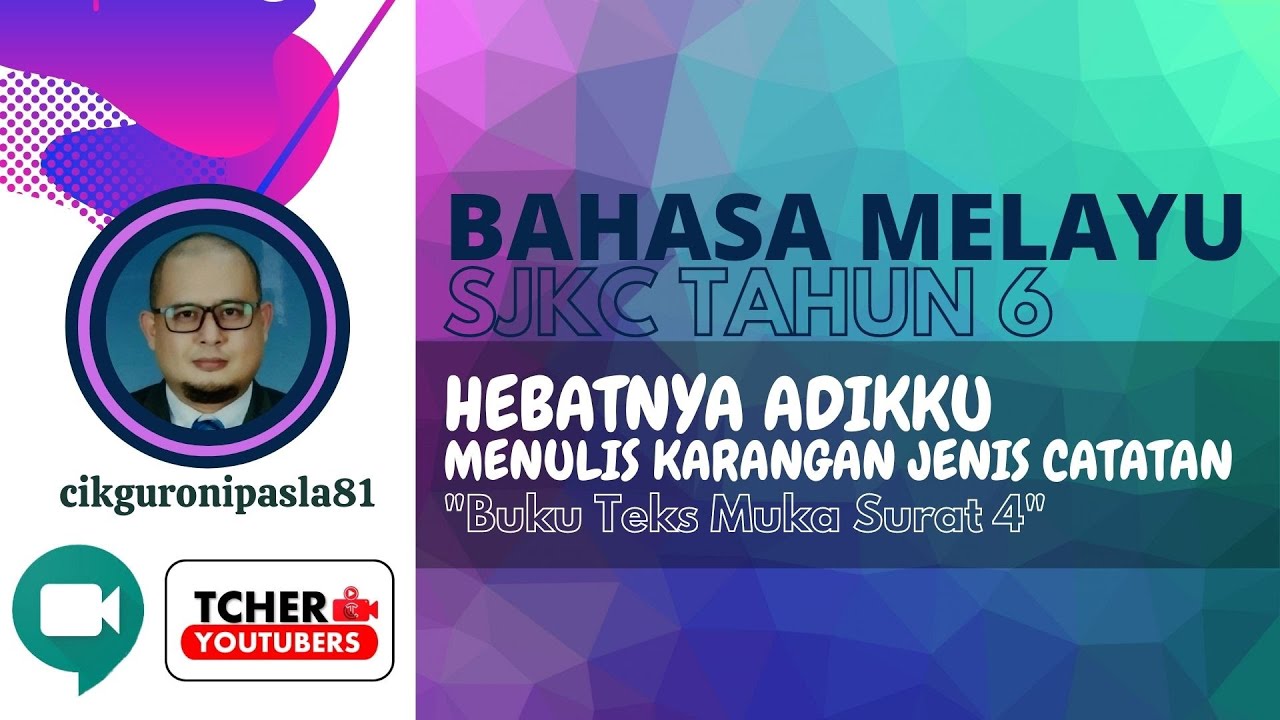 Pengenalan Format Karangan Jenis Catatan (Bahasa Melayu SJKC Tahun 6 ...