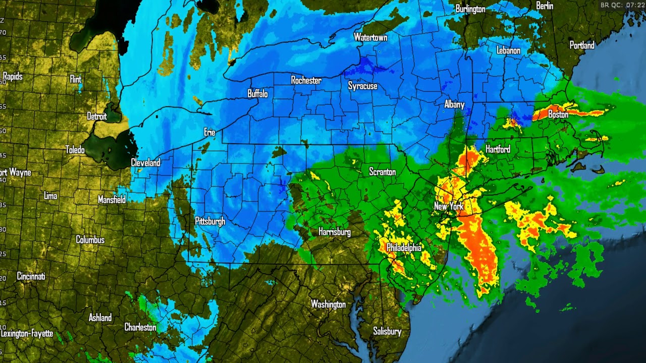 Winter Storm Riley Radar Loop 3 AM 3/2/18 - YouTube