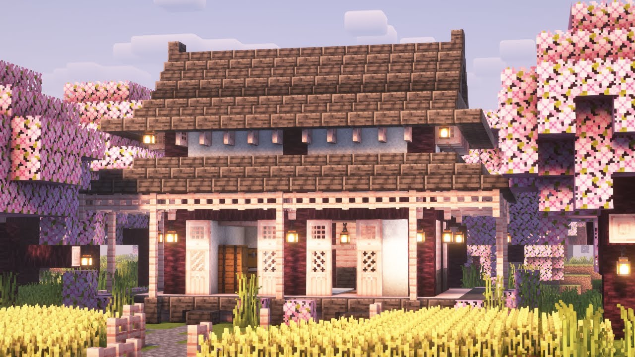 Minecraft - Tutorial Membuat Rumah Survival Biome Sakura Di Minecraft ...