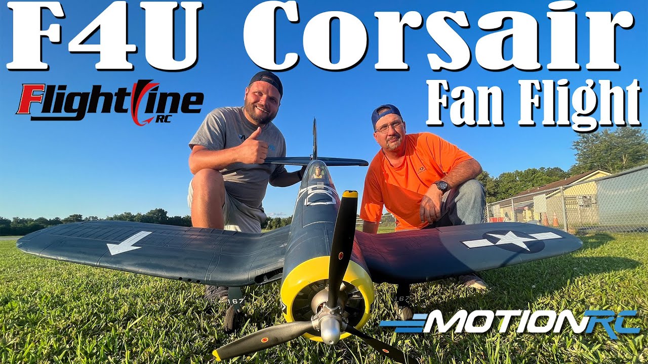 Fan Flight of the 1600mm Corsair By Alan Barger | Motion RC - YouTube