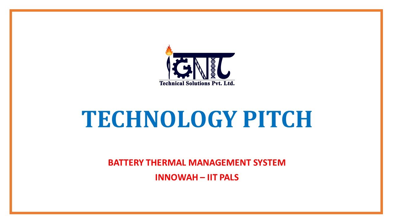 TECHNOLOGY PITCH | TMS FOR EV | IIT PALS | INNOWAH - YouTube
