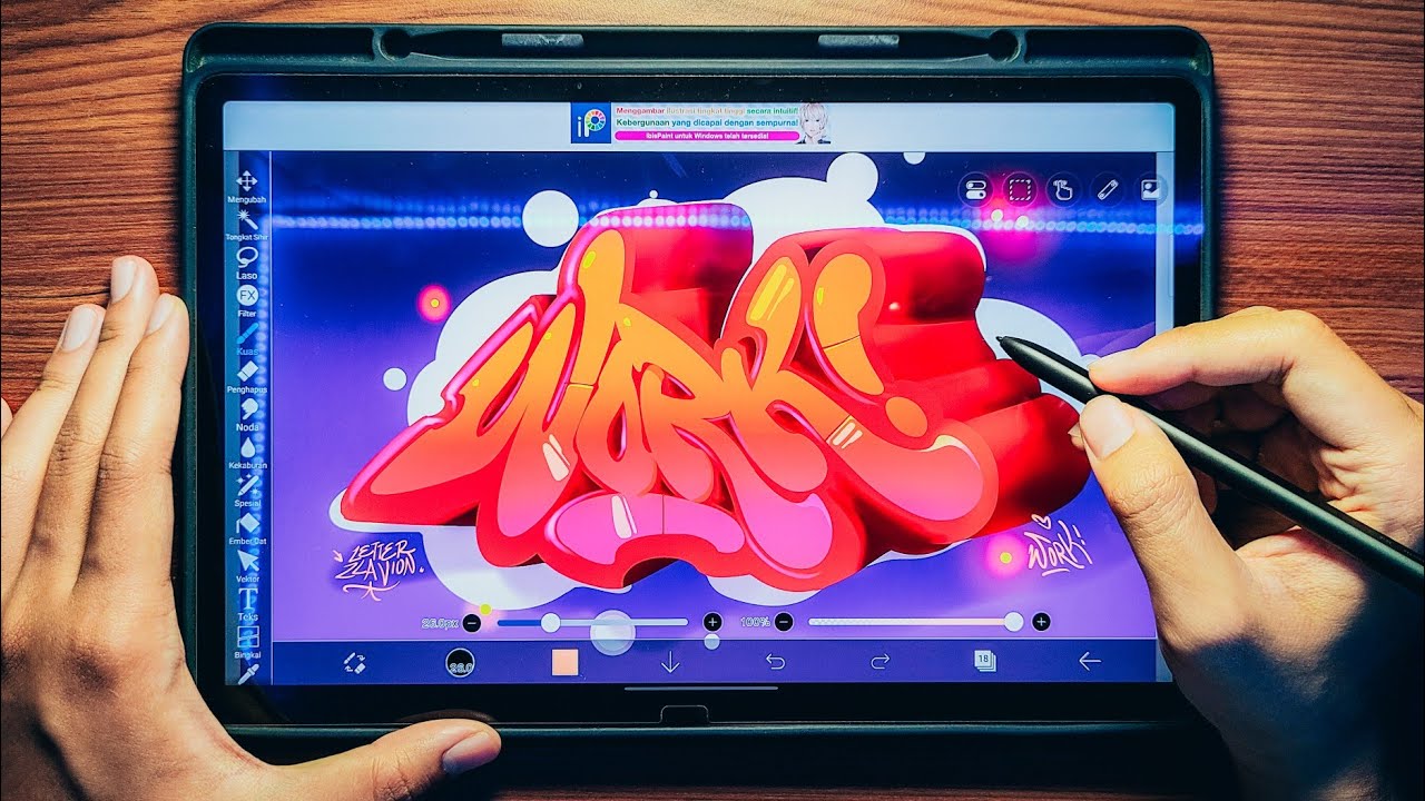 Digital 3D Graffiti on iBis Paint! - Process from Start to Finish - YouTube
