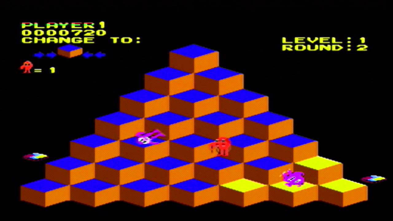 Q*bert (NES) gameplay - YouTube