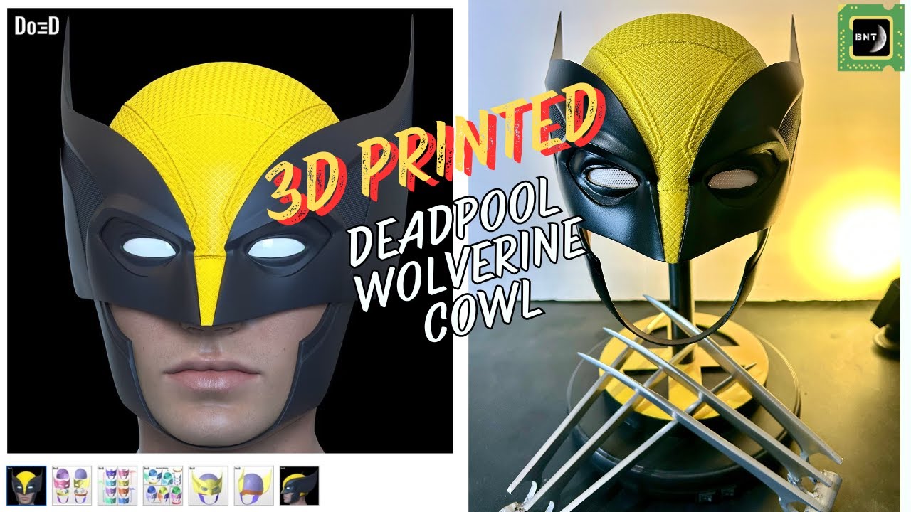 How to Make Wolverine Cowl From Deadpool 3, 3D Print Cosplay | Berto ...
