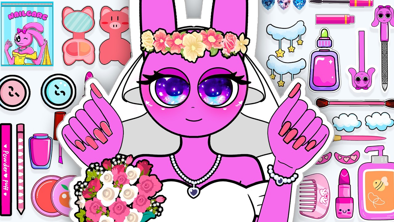 Paper DIY💖INCREDIBOX SPRUNKI Pinki Bride Skincare + Makeup💖Blind Bag ...