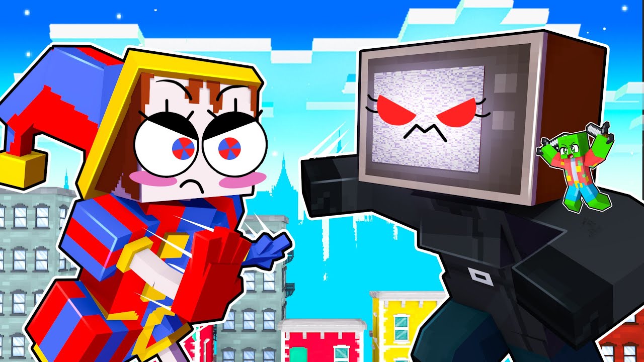 POMNI vs. TV WOMAN in Minecraft! - YouTube