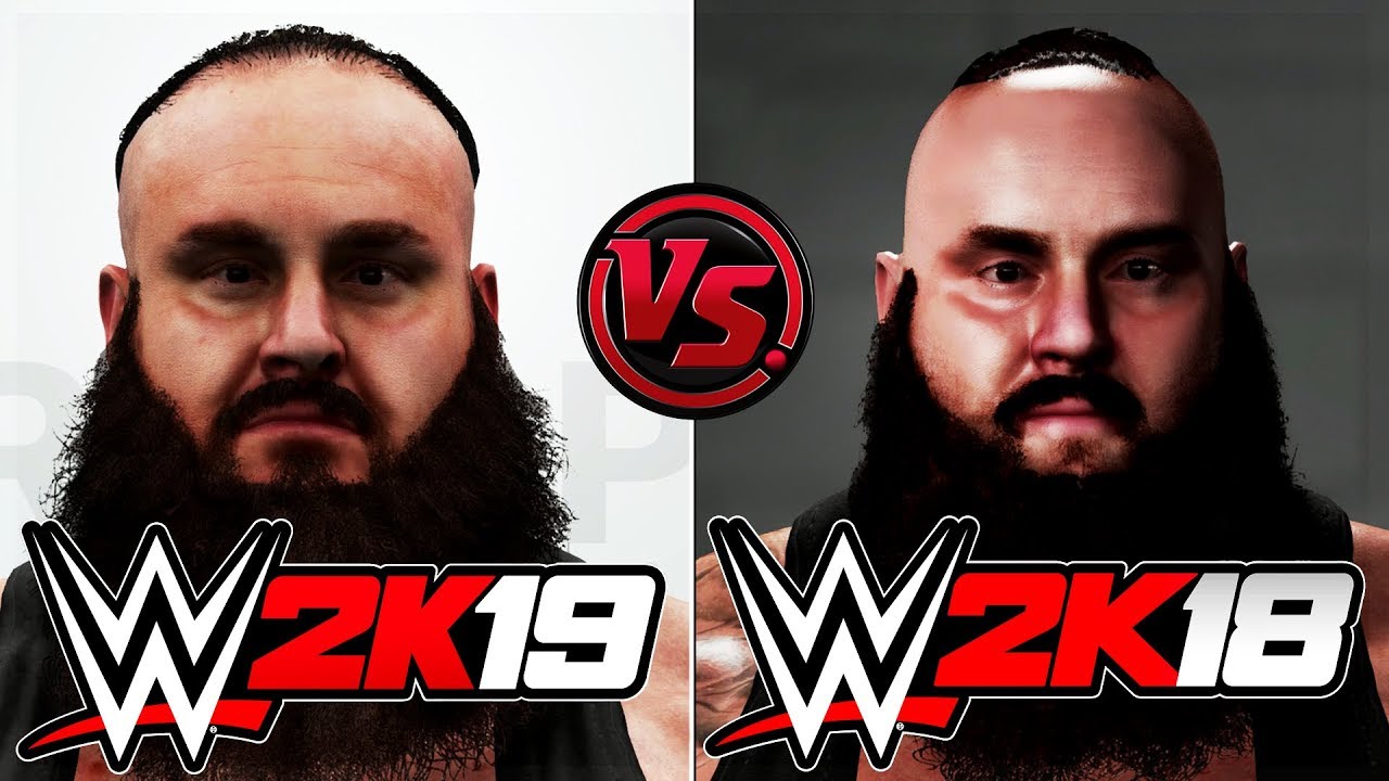 WWE 2K19 vs WWE 2K18 Official Face/Graphics/Ratings Comparison - YouTube