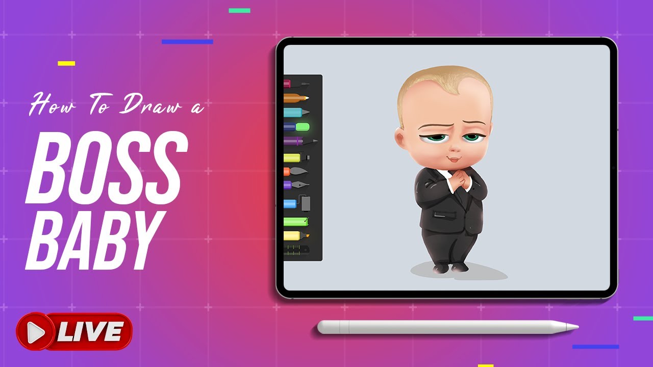 How To Draw A Boss Baby Character | Drawing Desk - Step by Step ...