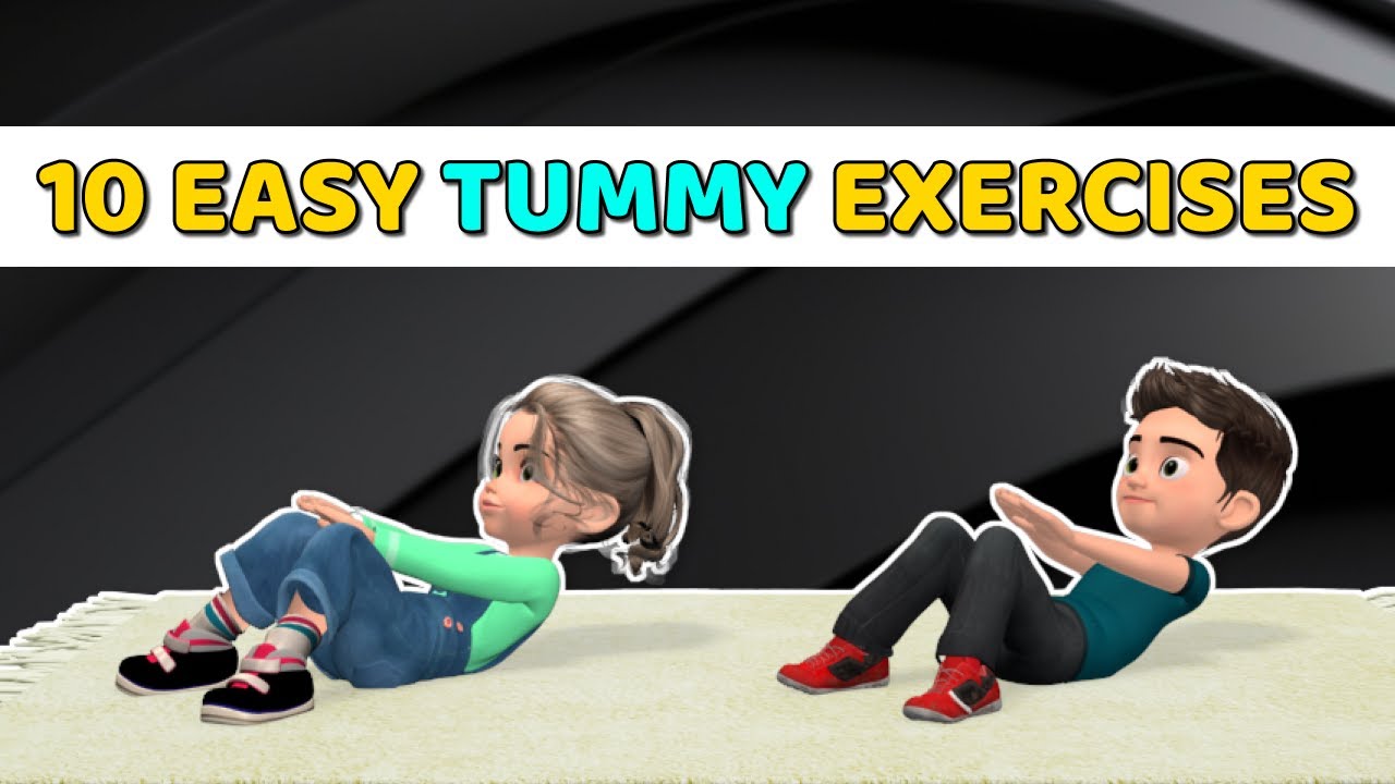10 EASY TUMMY EXERCISES FOR KIDS AT HOME - YouTube