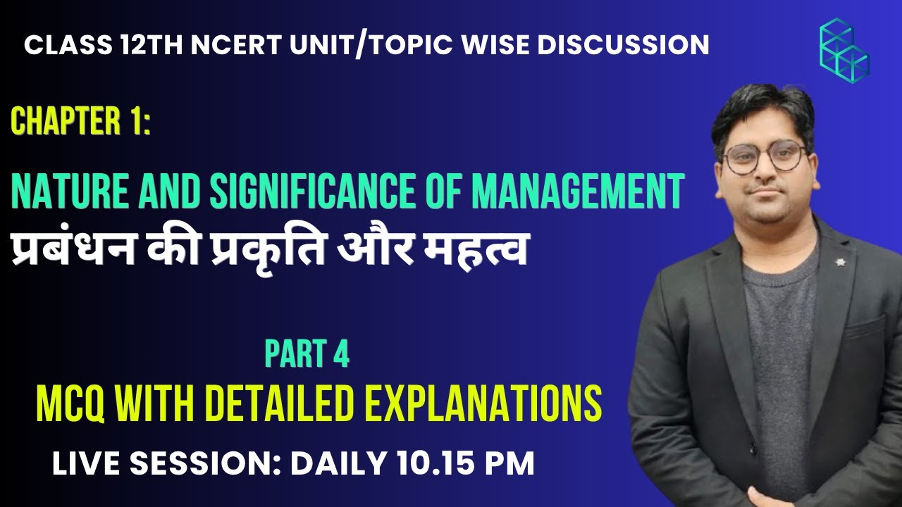 NCERT Business Studies|Class 12th| Chap 1|Nature & Significance of ...