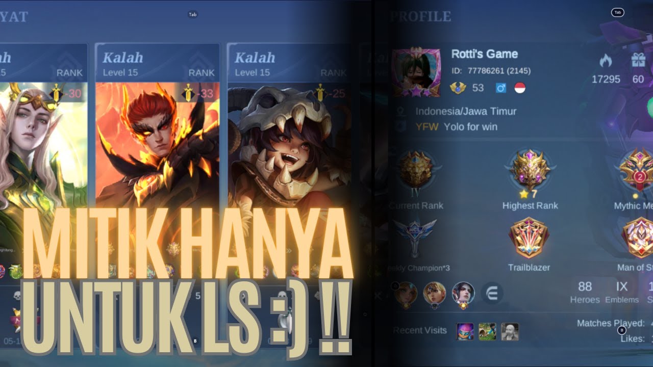 🔴 HARI INI MITIK, JILID 4!!!! || Mobile Legends - YouTube