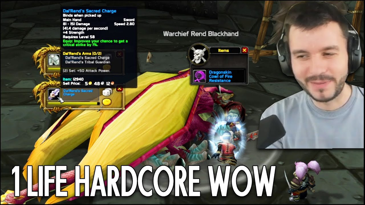 CLASSIC WOW 1 Life 38 Warrior & 1 Life 60 MAGE BRD/UBRS/LBRS - YouTube