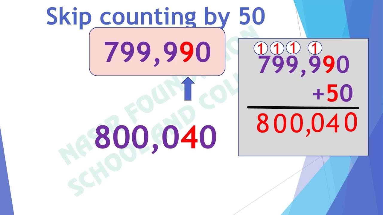 9 Math Class4 skip counting by 50, 500, 1,000 - YouTube