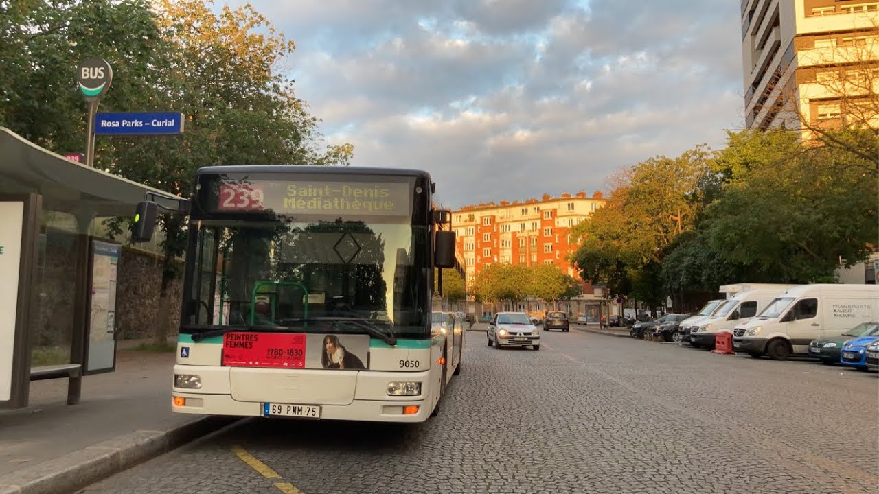 [KICKDOWN] Bus RATP — Ligne 239 — Rosa Parks Curial — Médiathèque — MAN ...