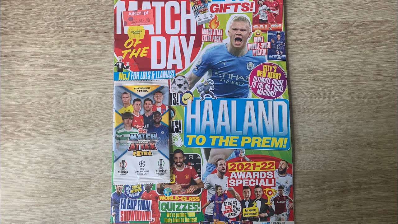 MATCH OF THE DAY MAGAZINE + *NEW* MATCH ATTAX EXTRA (GIVEAWAY CODE ...