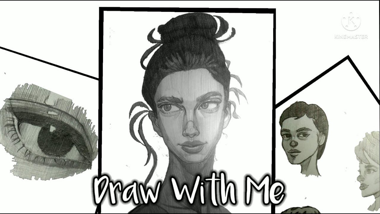 Draw with me, portrait process. - YouTube