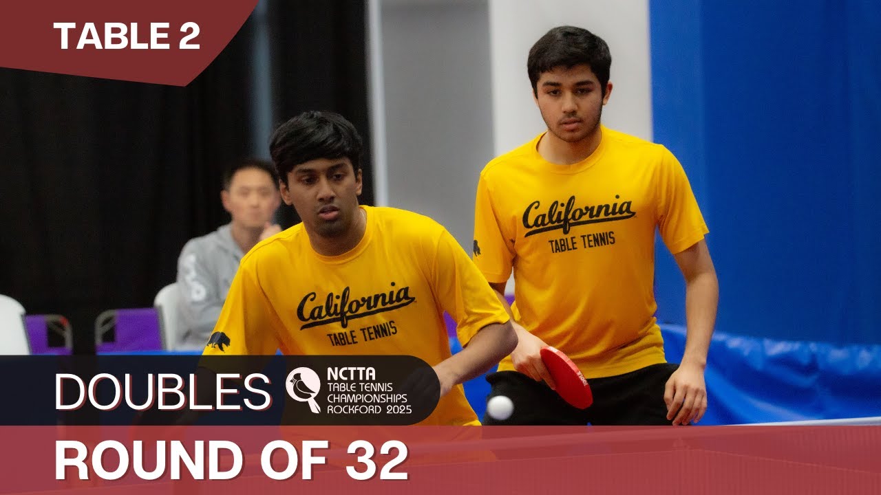 College Table Tennis Championships 2025 | Day 1 | Table 2 | Doubles ...